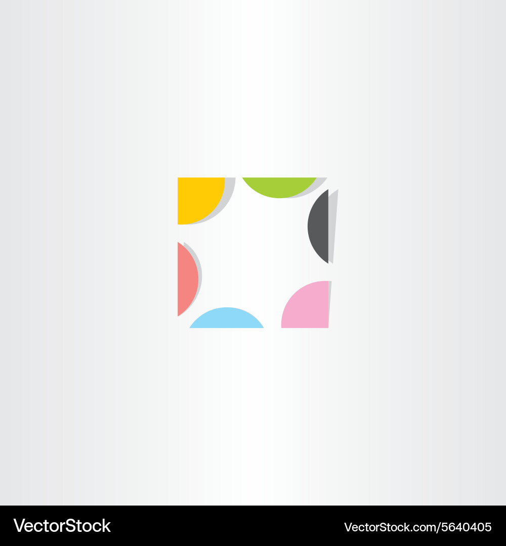 Colorful abstract square business design element Vector Image