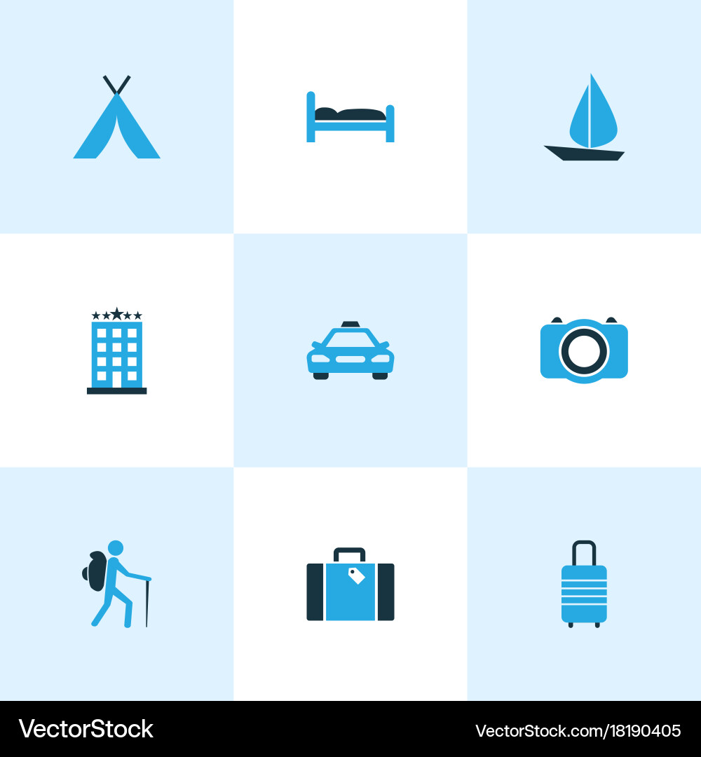 Exploration colorful icons set collection Vector Image
