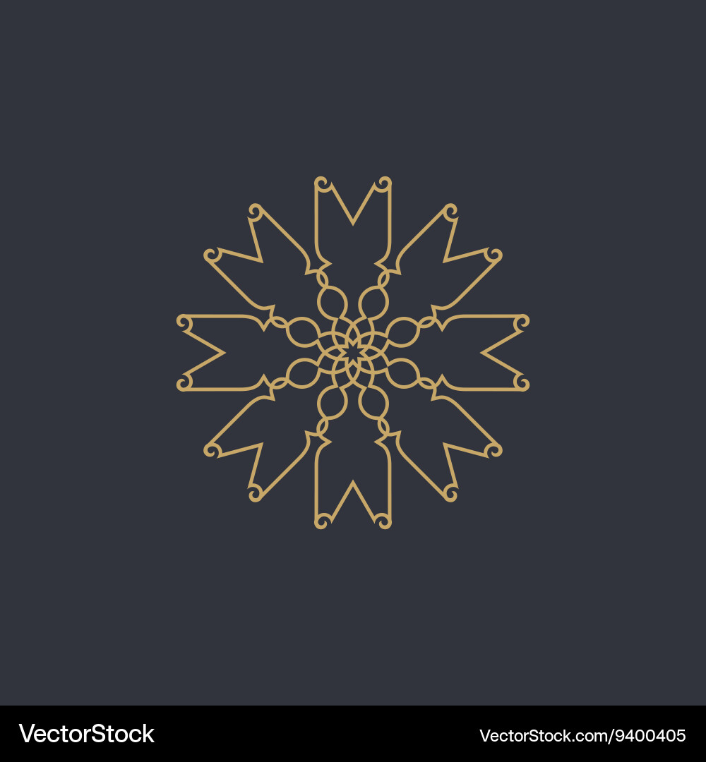 Geometrical decorative round figure ornament Vector Image
