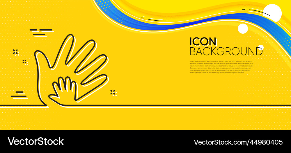 Hand line icon social responsibility sign Vector Image
