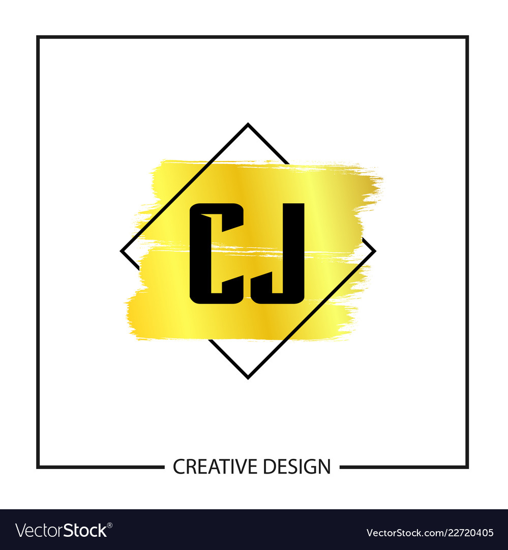 Initial letter cj logo template design Royalty Free Vector