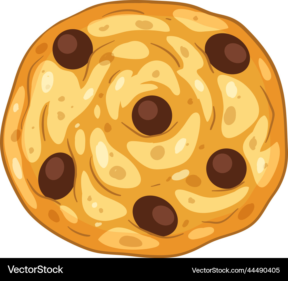 Isolated delicious cookie biscuit cartoon Vector Image