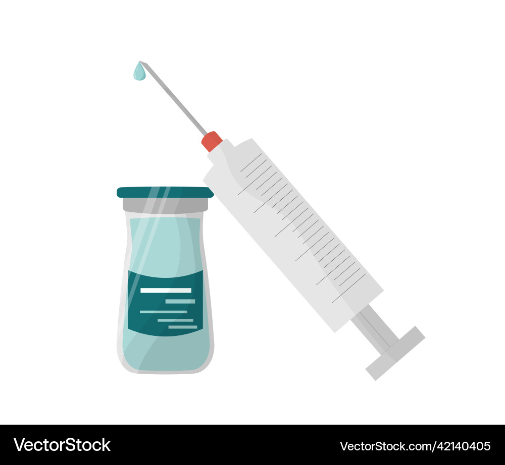 Items for vaccination against covid-19 Royalty Free Vector