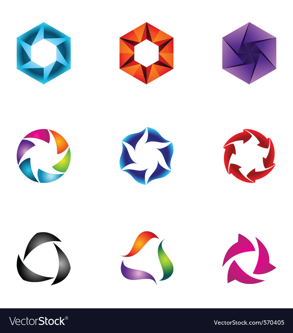 Logo design elements set 60 Royalty Free Vector Image