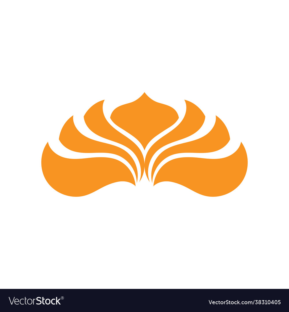 Lotus flowers design logo template Royalty Free Vector Image