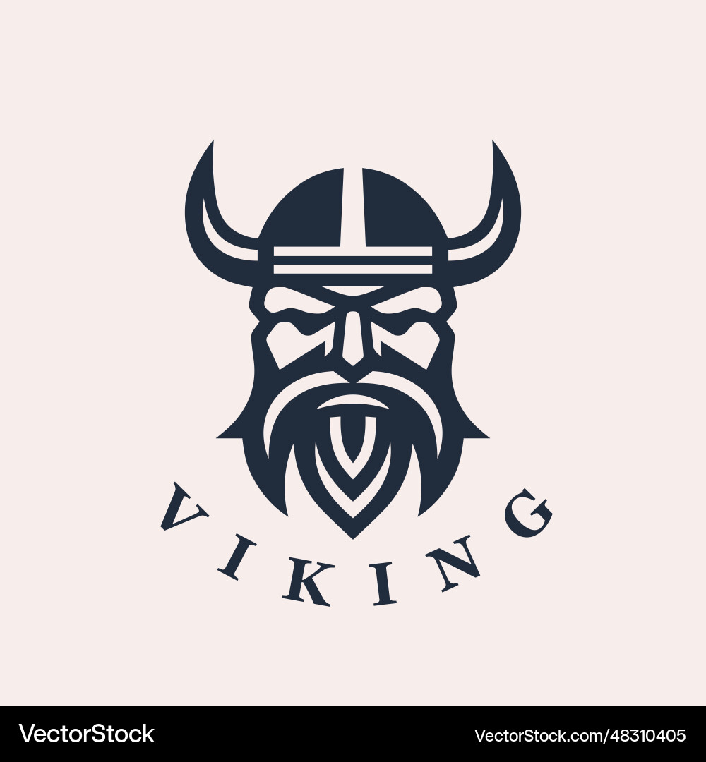 Nordic viking logo icon Royalty Free Vector Image