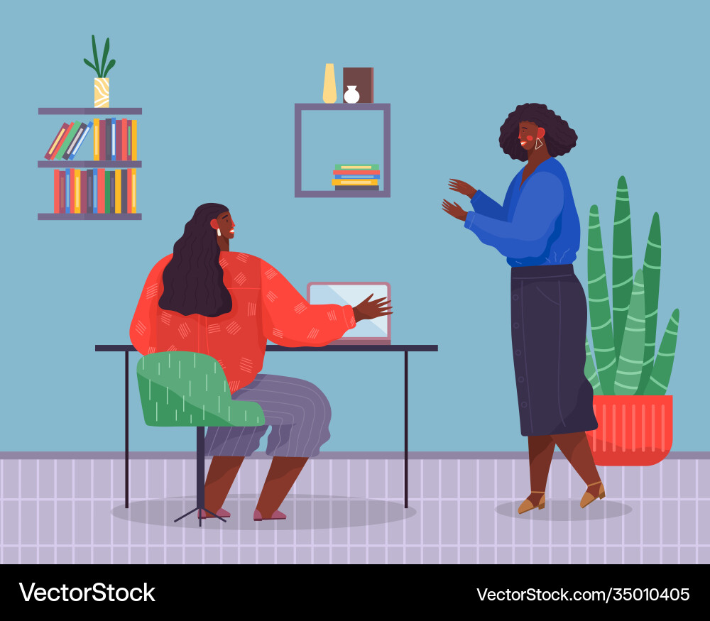 Office concept business workplace lady boss Vector Image
