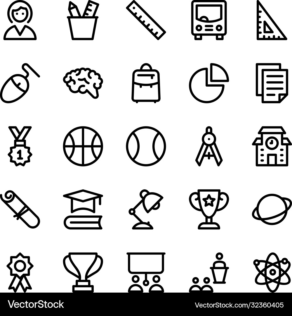 School education stationery office icon Royalty Free Vector