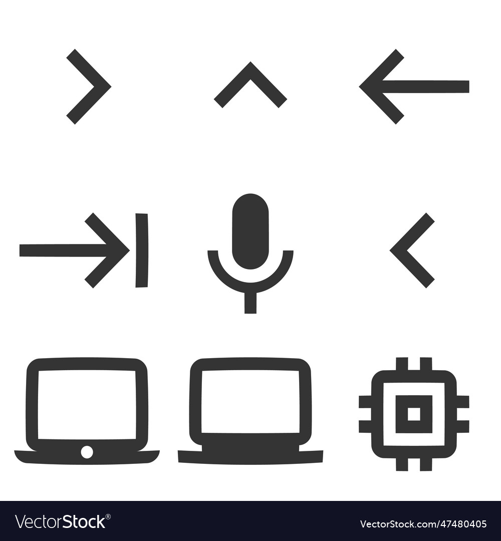 Set of 9 icons hardware creative business Vector Image