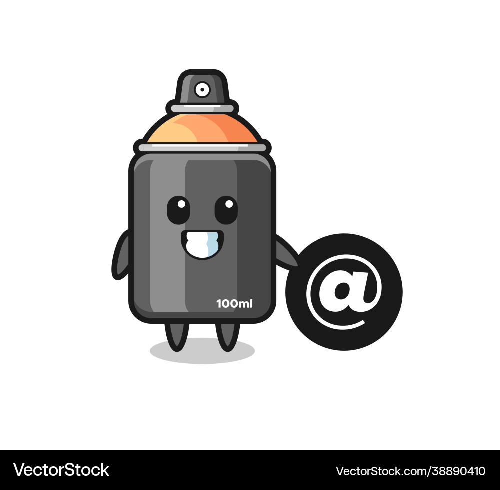 Cartoon spray paint standing beside Royalty Free Vector