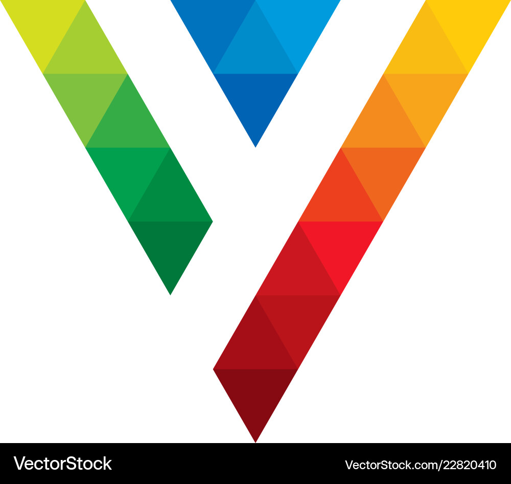 Color letter y logo icon design Royalty Free Vector Image