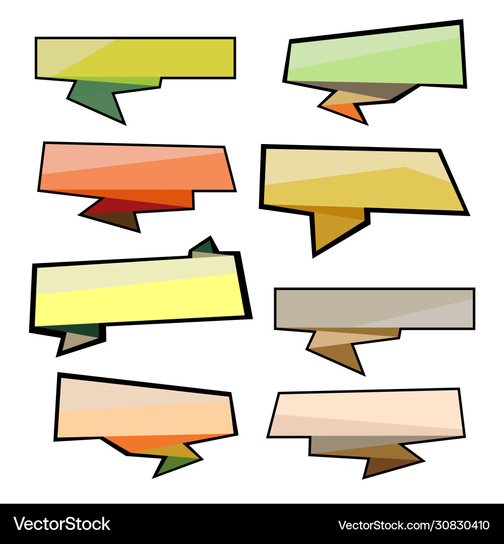 Cute retro paper banner on white background Vector Image