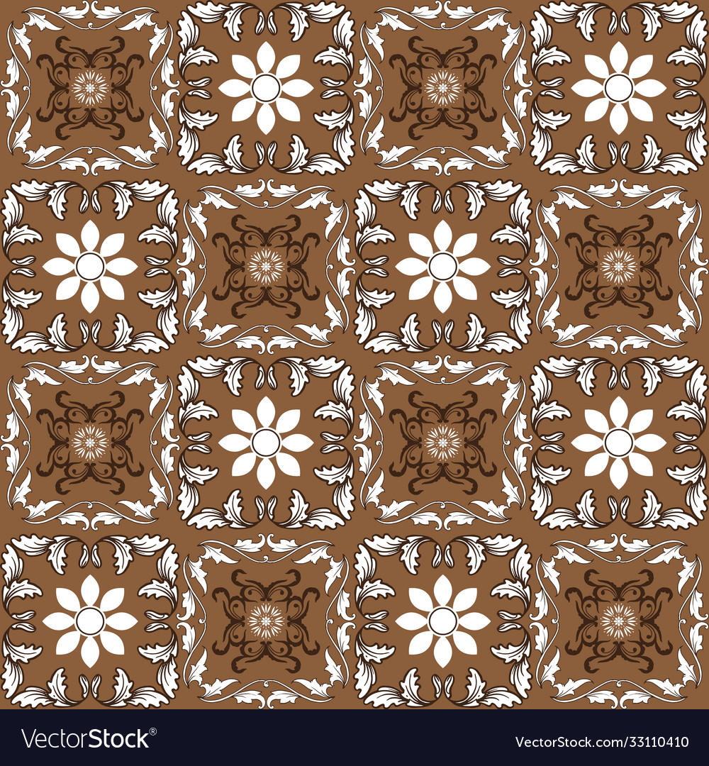 Elegant motif on central java batik design Vector Image