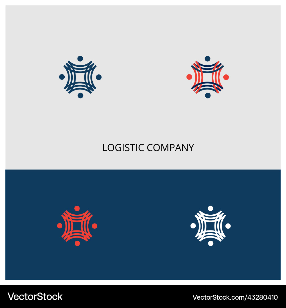 Logistics and delivery company logo Royalty Free Vector