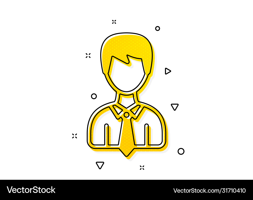 Male user icon profile sign Royalty Free Vector Image