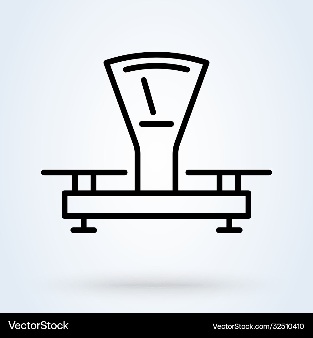 Mechanical scales old line simple modern icon Vector Image