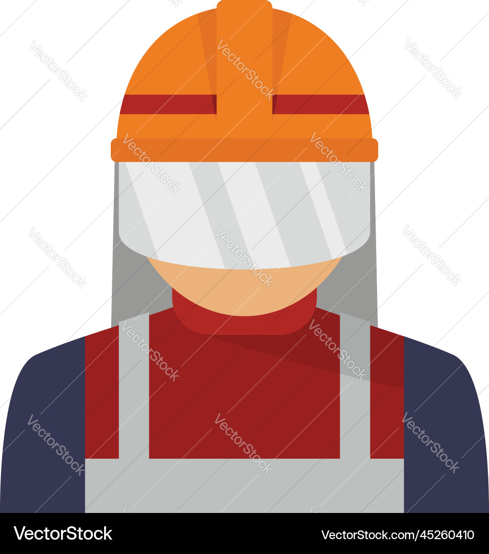 Rescuer firefighter icon flat flood Royalty Free Vector