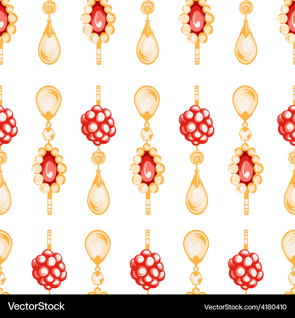 Seamless pattern of jewels Royalty Free Vector Image