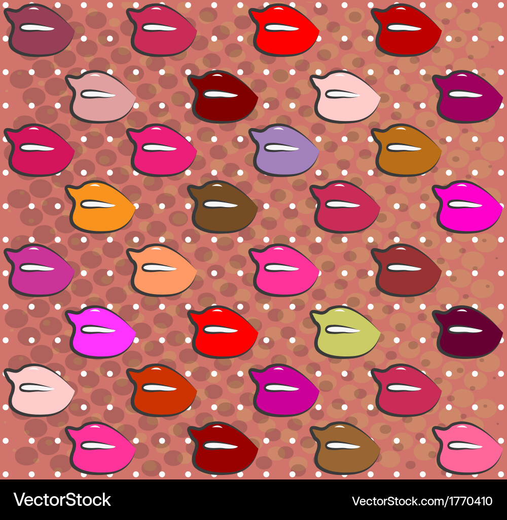 Set of colorful lips Royalty Free Vector Image