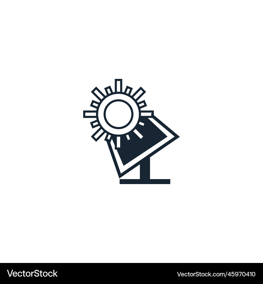 Solar energy creative icon from ecology icons Vector Image