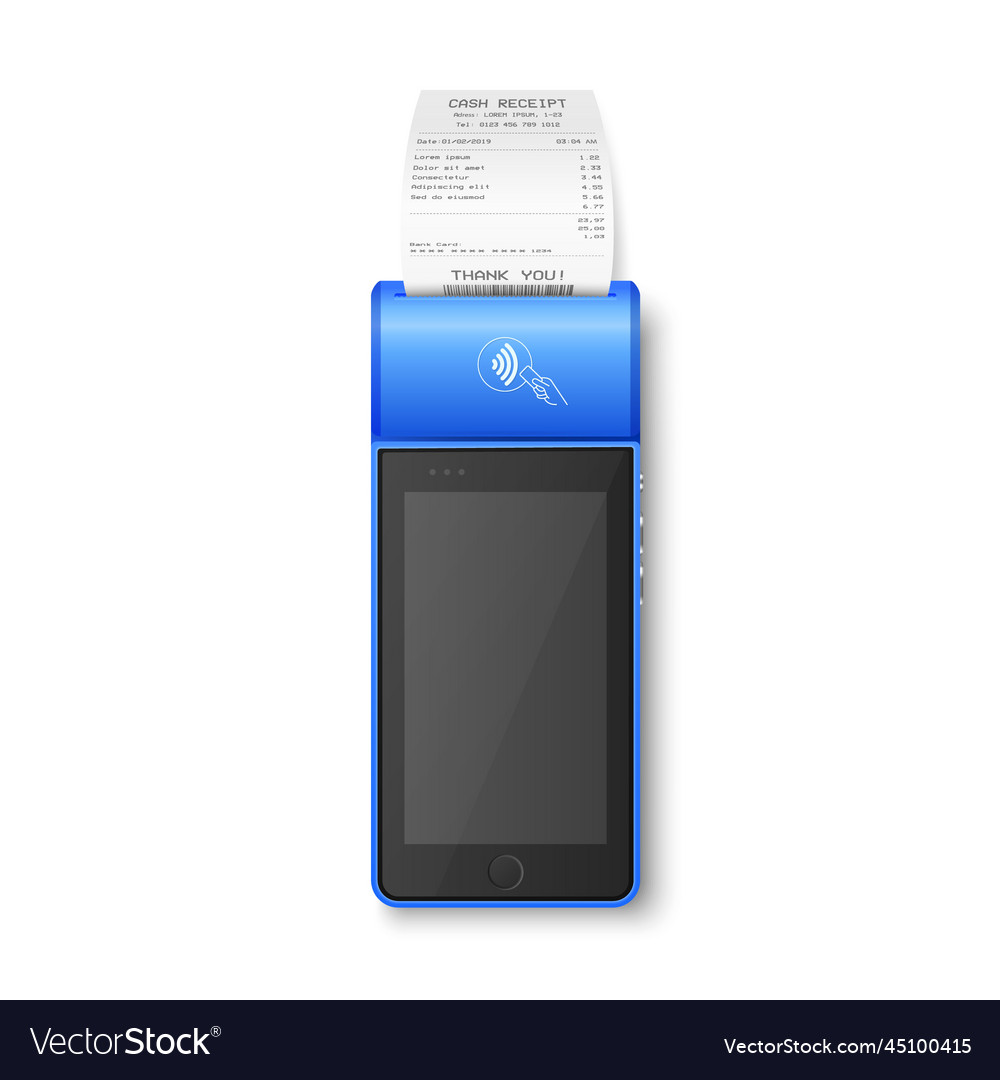 3d nfc payment machine with approved status Vector Image