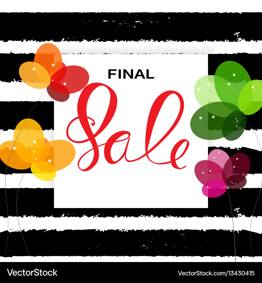Abstract designs final sale banner template Vector Image