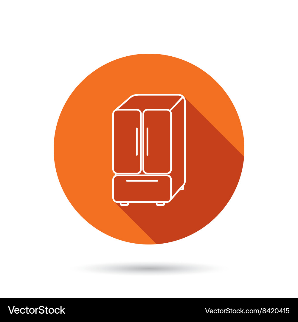 American fridge icon Refrigerator sign Royalty Free Vector