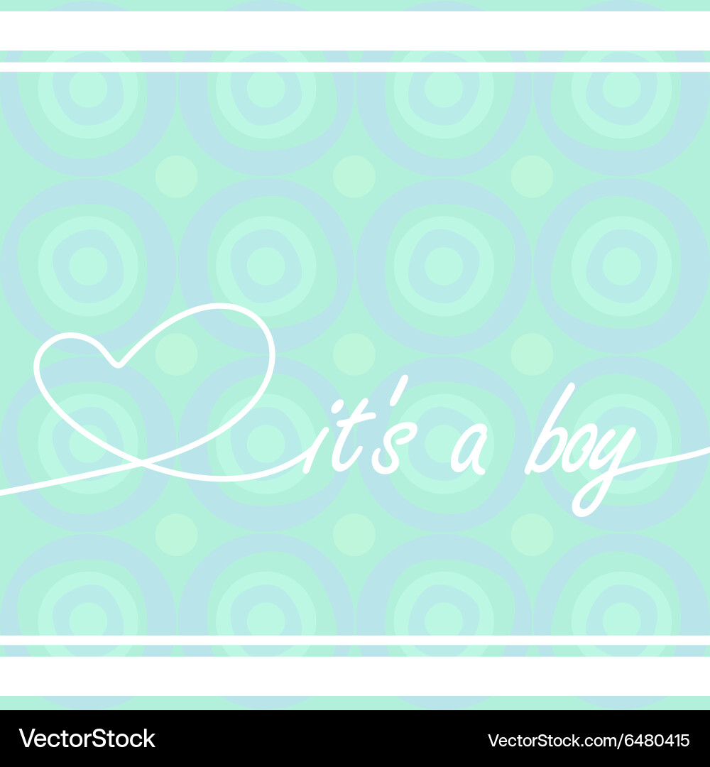 Baby card it is a boy Royalty Free Vector Image