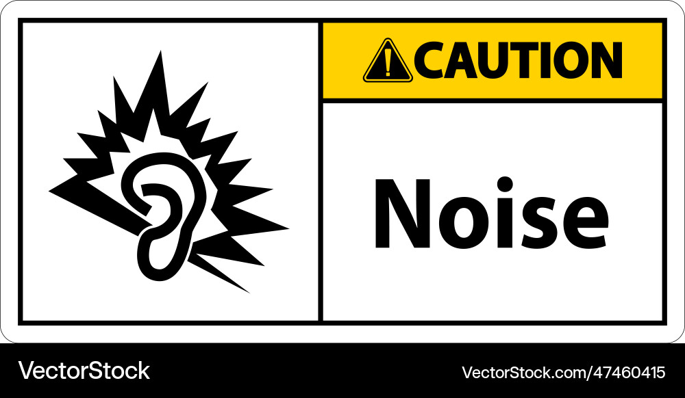 Caution noise symbol sign on white background Vector Image