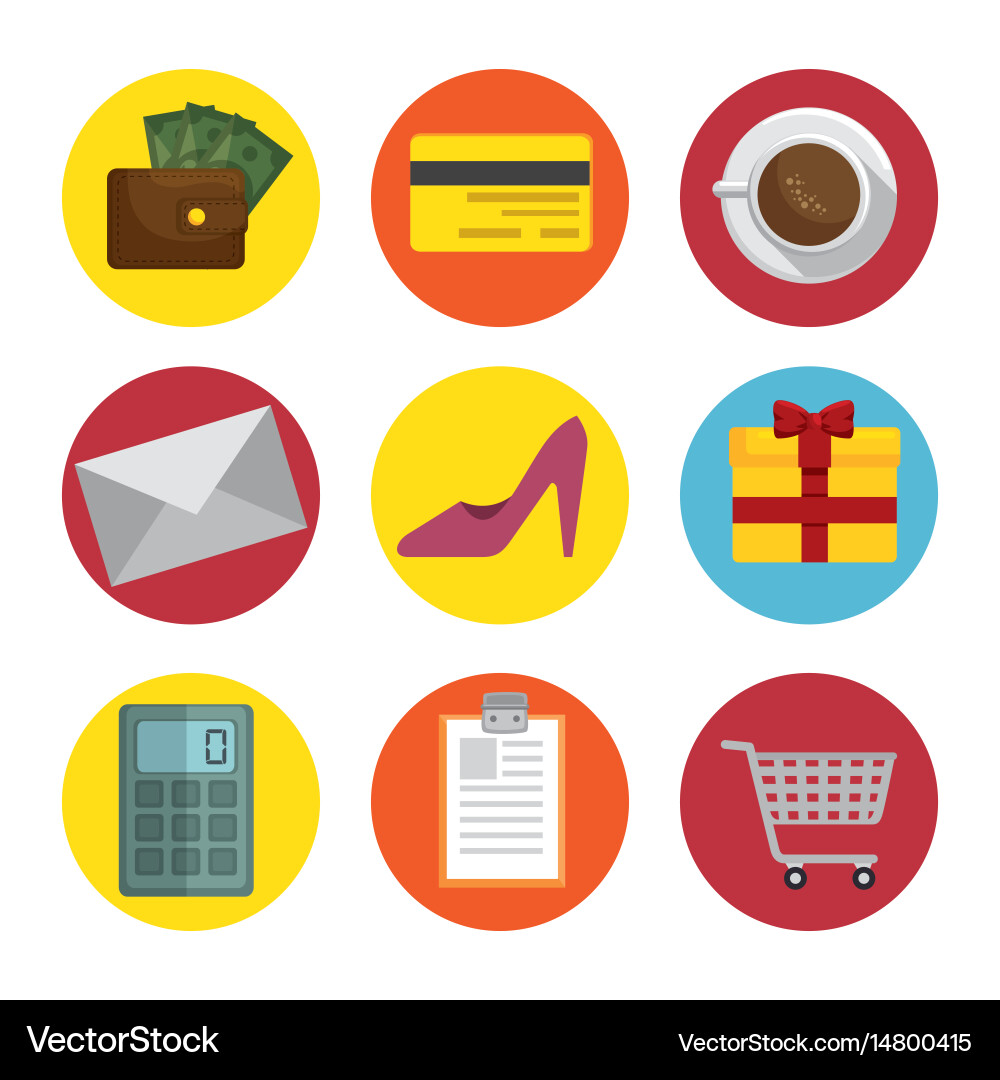 Colorful shopping design Royalty Free Vector Image