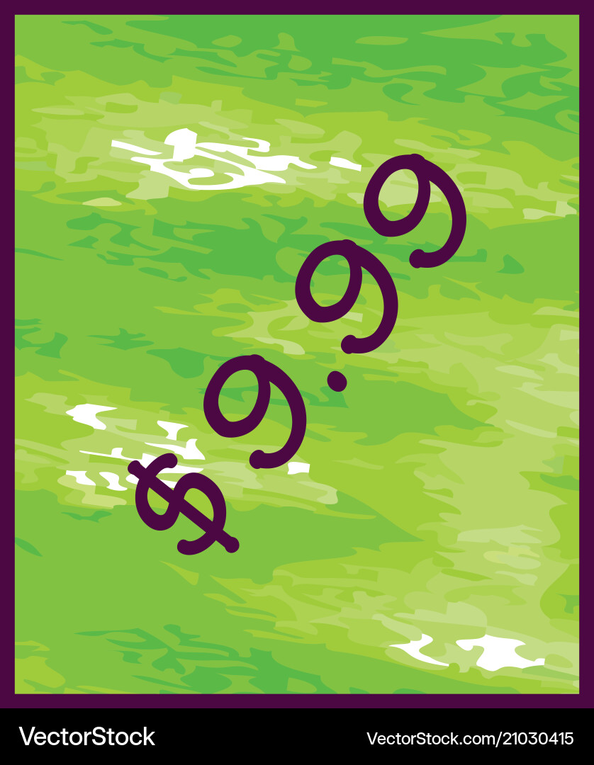 Green watercolor texture background with text Vector Image