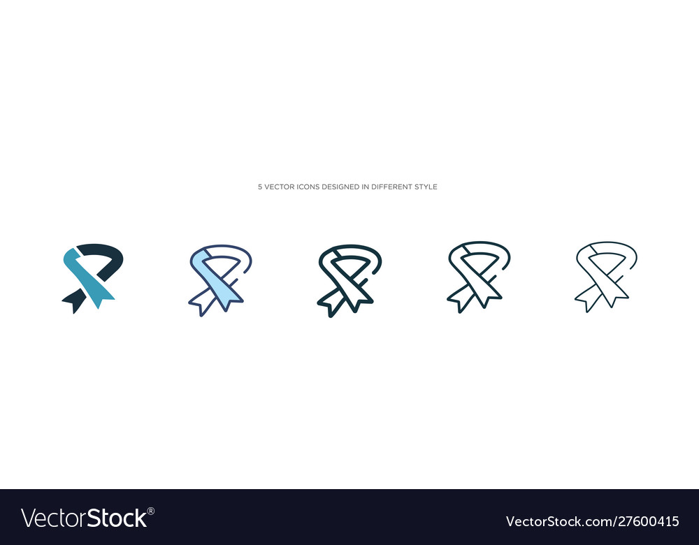 Icon in different style two colored and black Vector Image