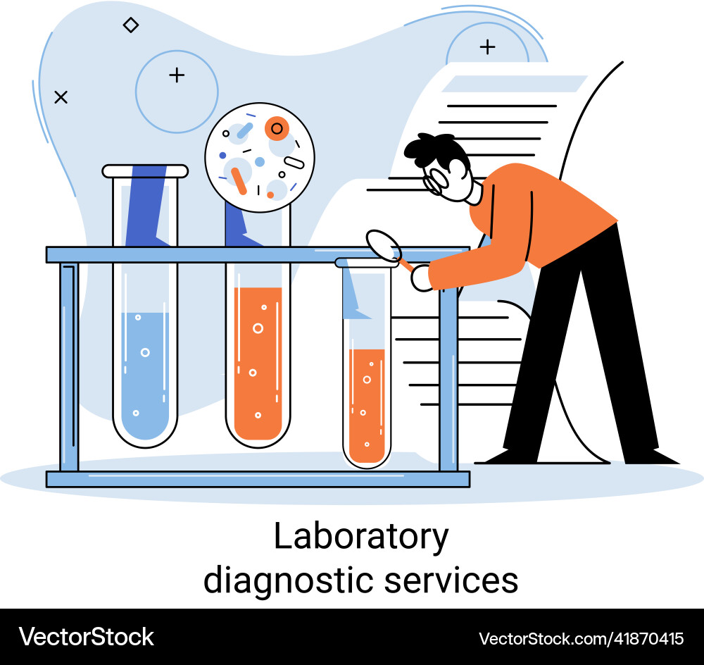 Laboratory diagnostic services health indicators Vector Image