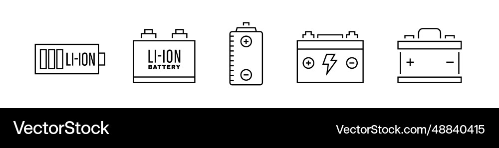 Lithium-ion battery rechargeable accumulator Vector Image