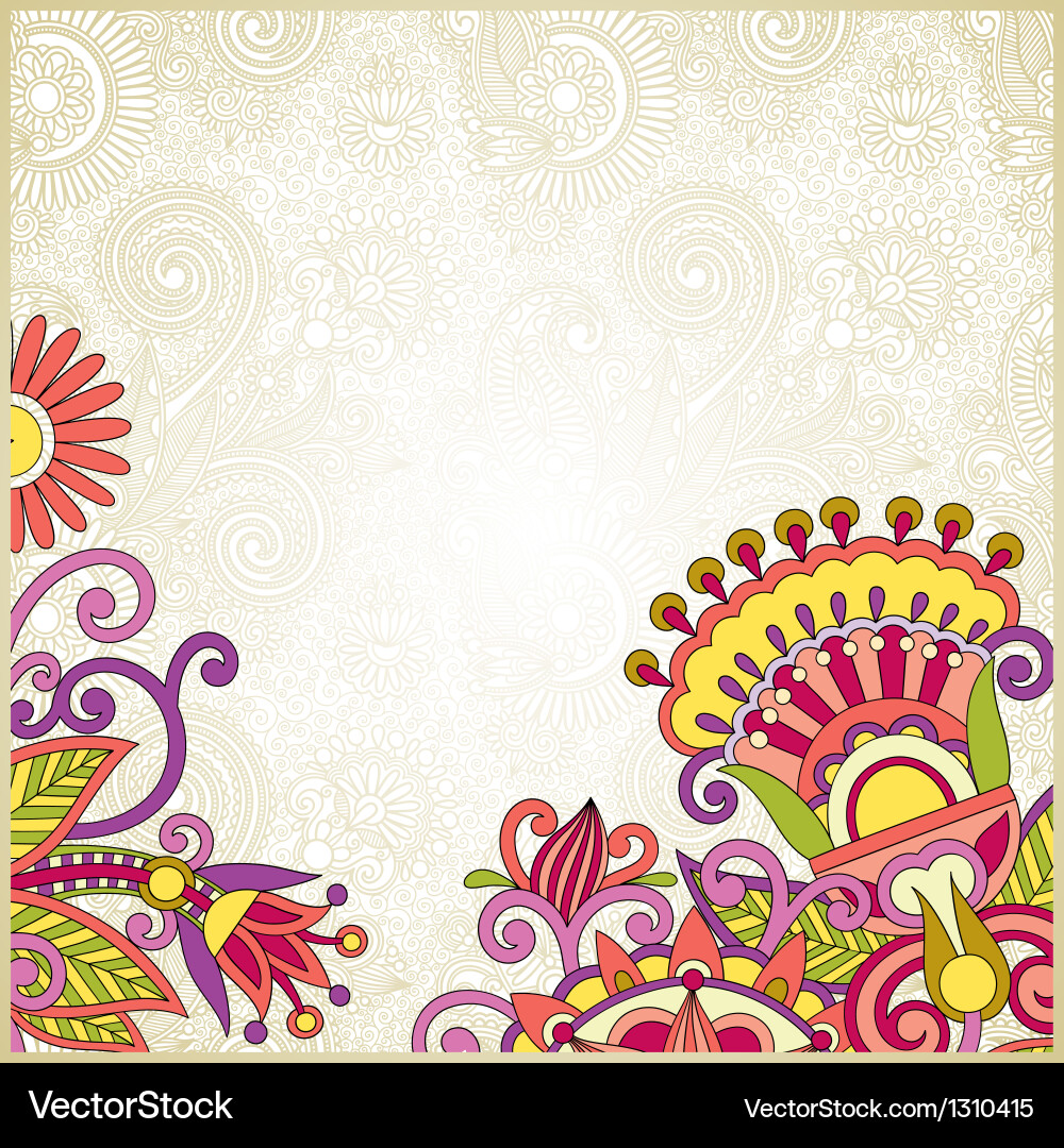 Ornate abstract floral background Royalty Free Vector Image