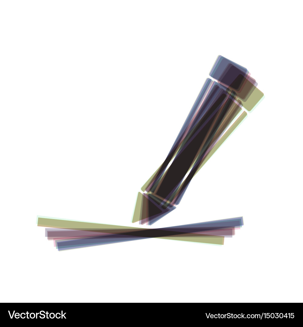 Pencil sign colorful icon Royalty Free Vector Image