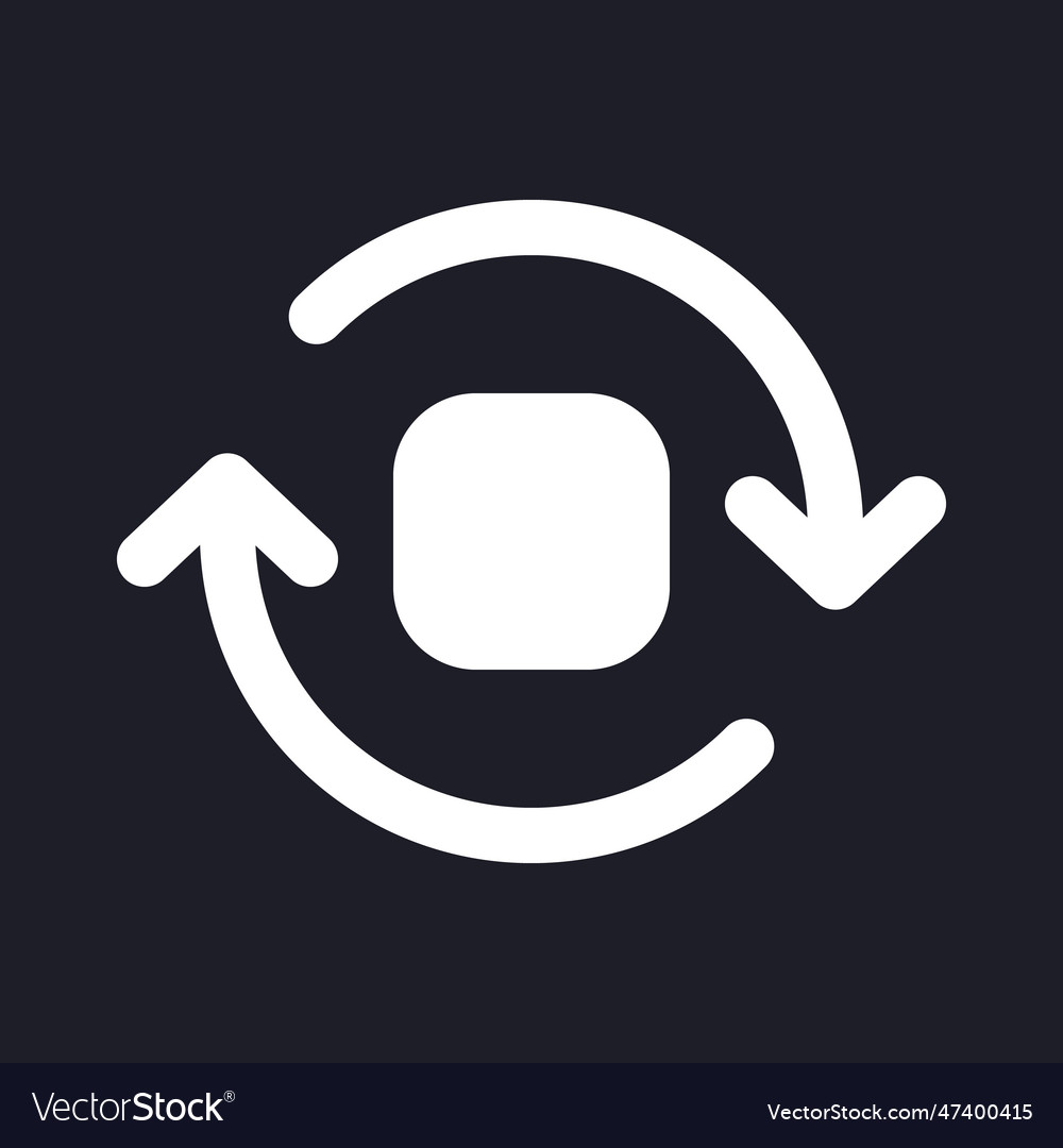 Spin animation white pixel perfect solid ui icon Vector Image