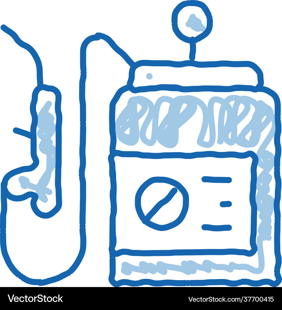 Spray equipment doodle icon hand drawn Royalty Free Vector