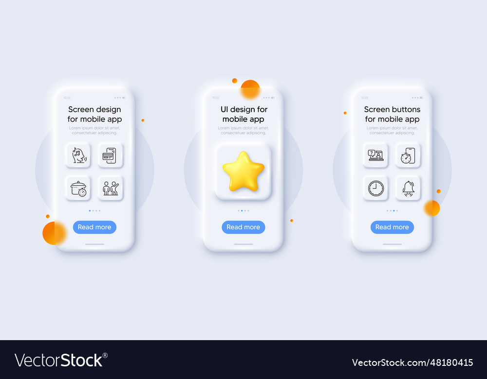 Timer App Faq And Teamwork Line Icons Pack Vector Image