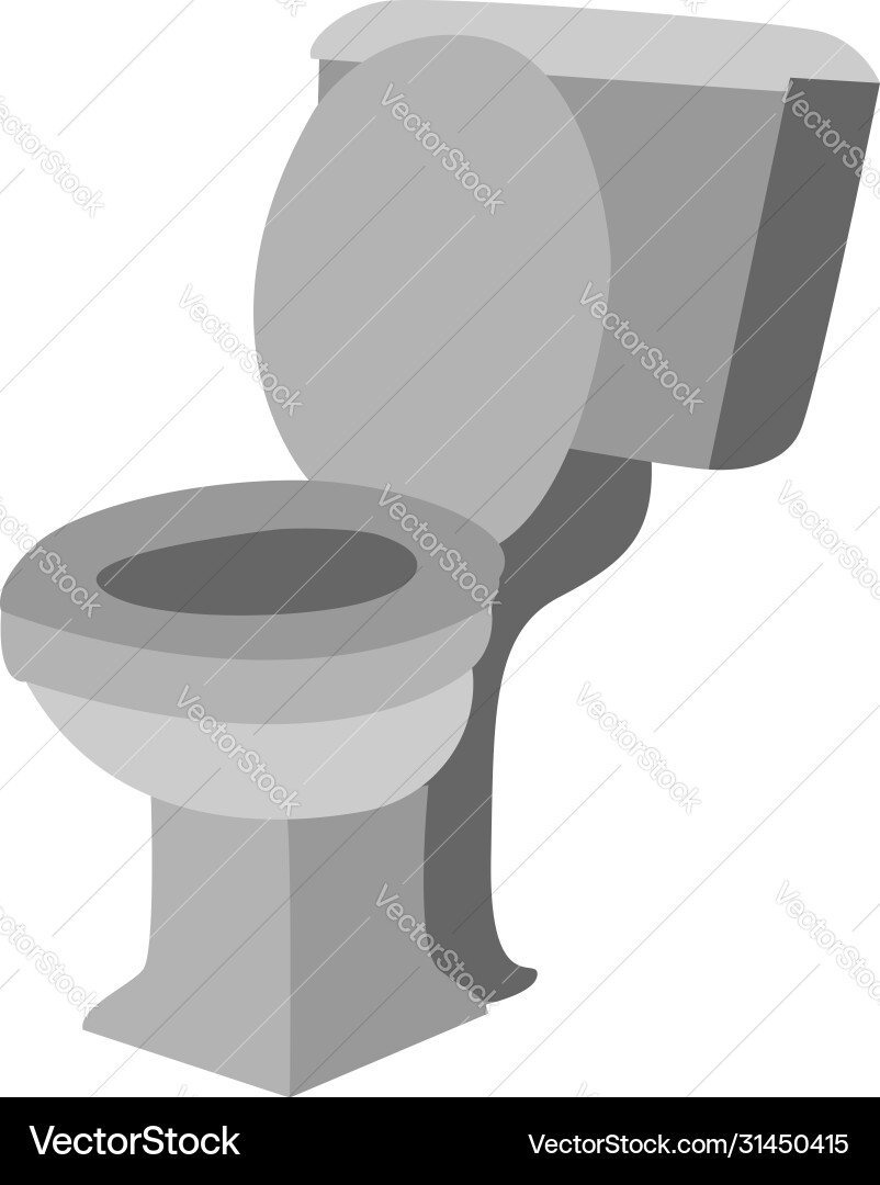 Toilet seat on white background Royalty Free Vector Image