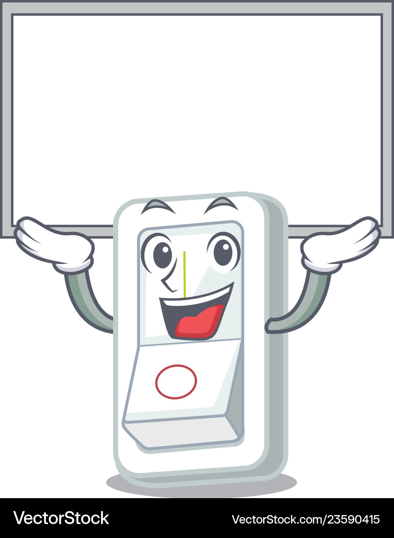 Up board light switch in the cartoon shape Vector Image