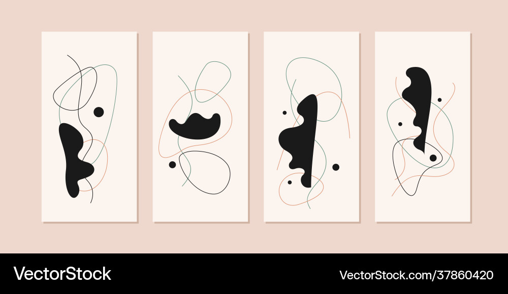 A set abstract backgrounds in modern trendy Vector Image