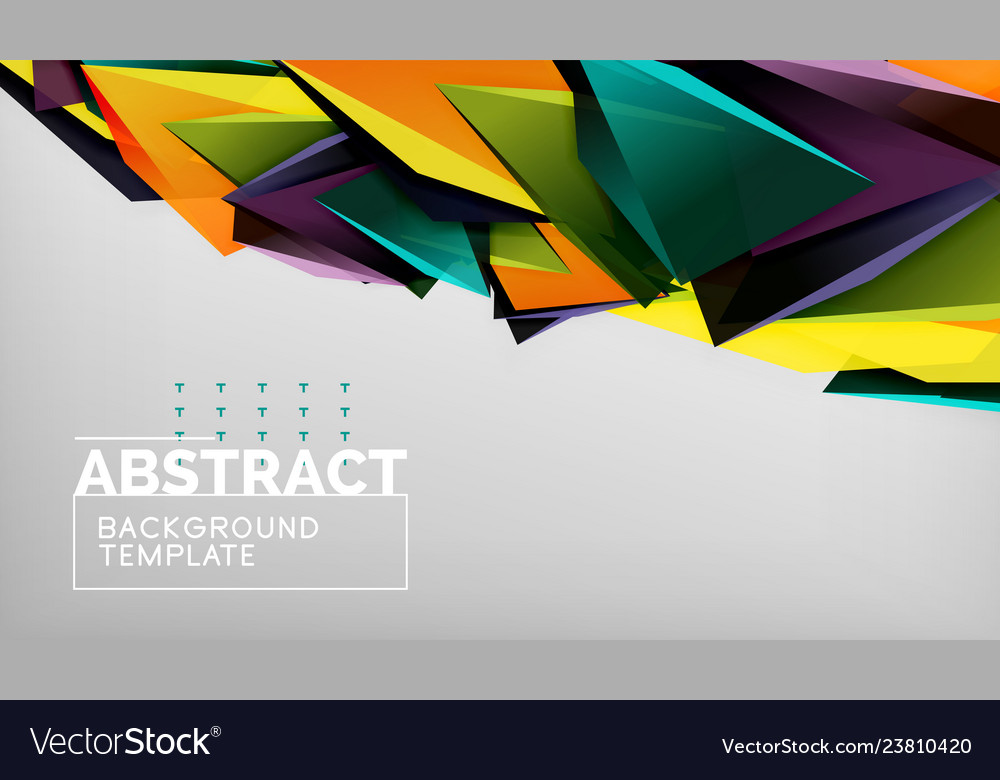 Abstract color triangles geometric background Vector Image