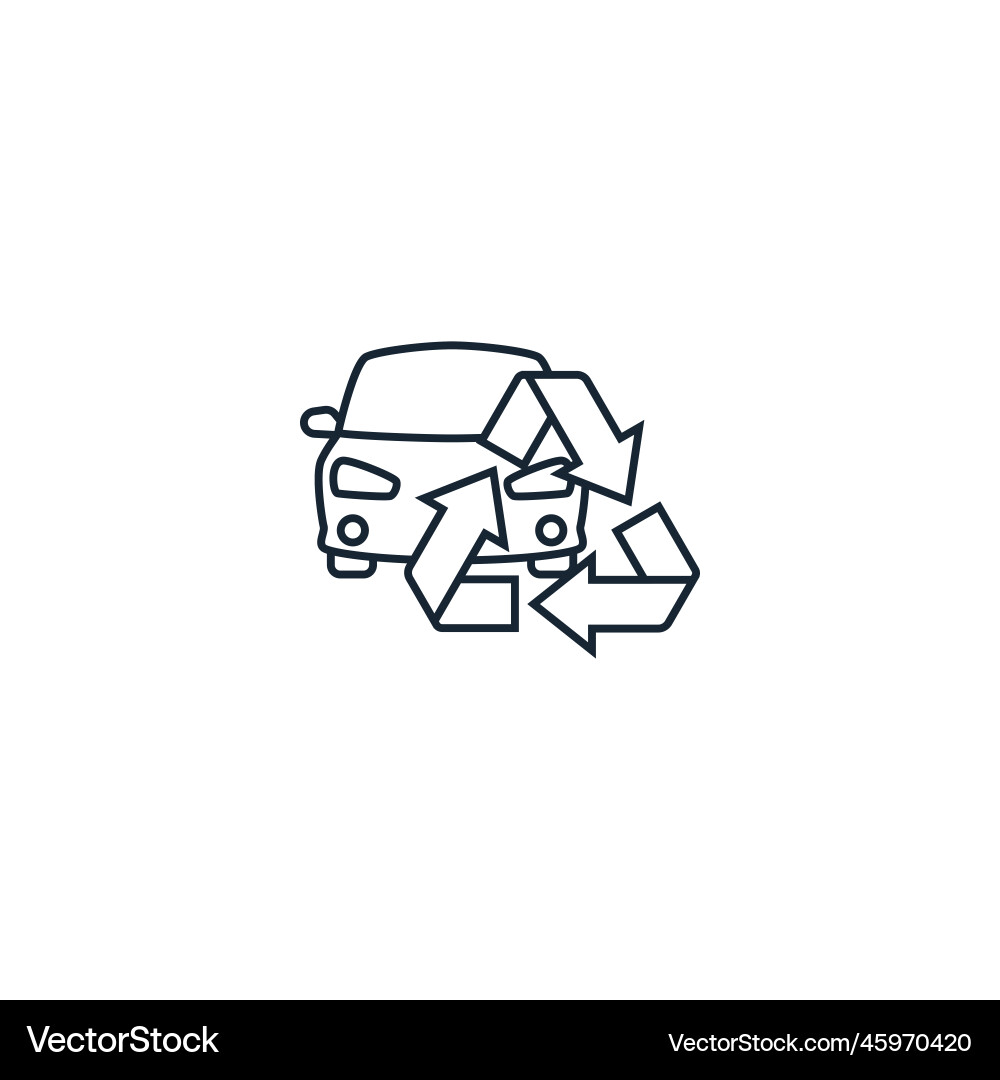 Car recycling creative icon from icons Royalty Free Vector
