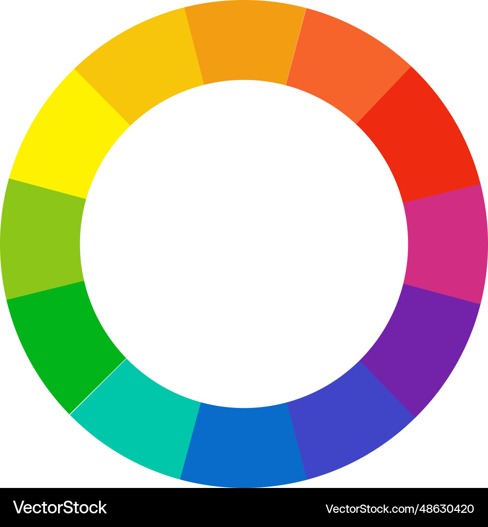 Color wheel guide isolated on transparent Vector Image