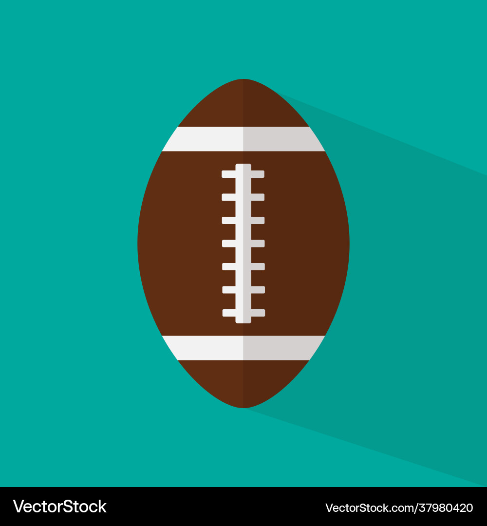 Football icon wit long shadow flat style Vector Image