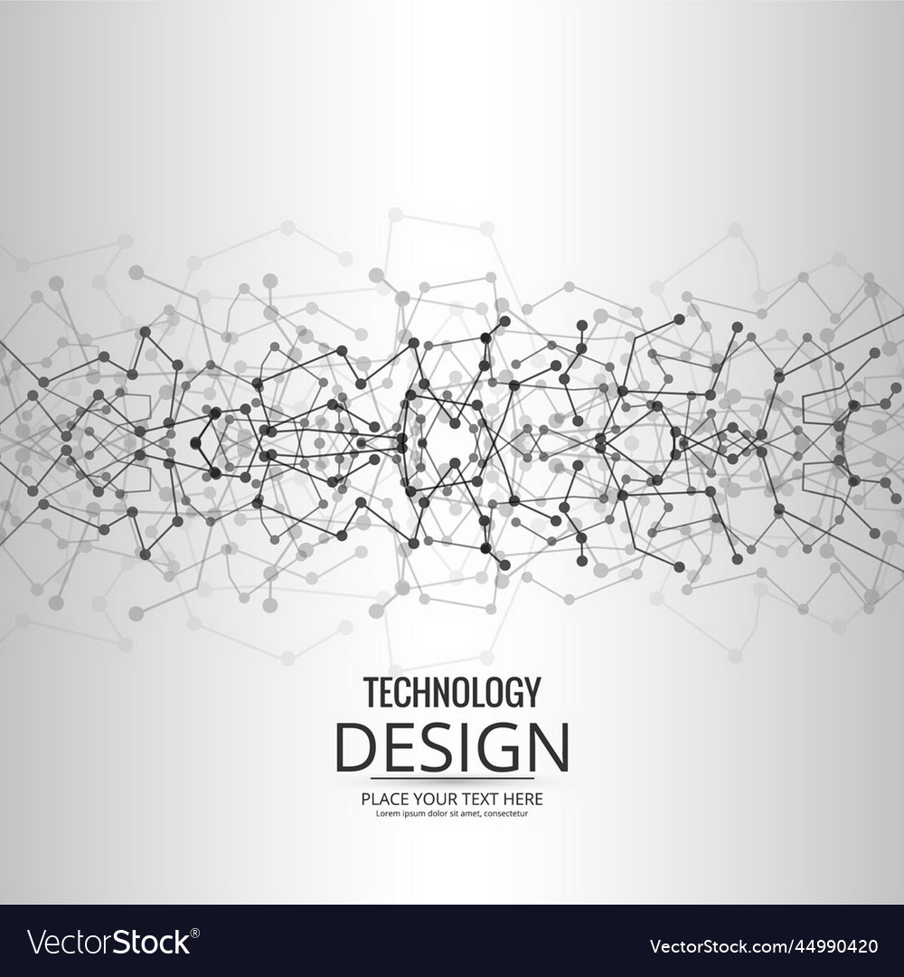 Geometric gray technology background Royalty Free Vector