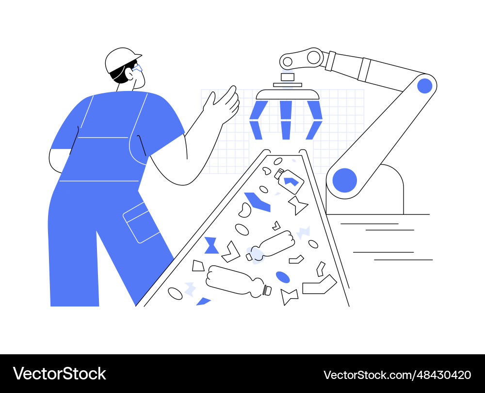 Industrial waste segregation abstract concept Vector Image