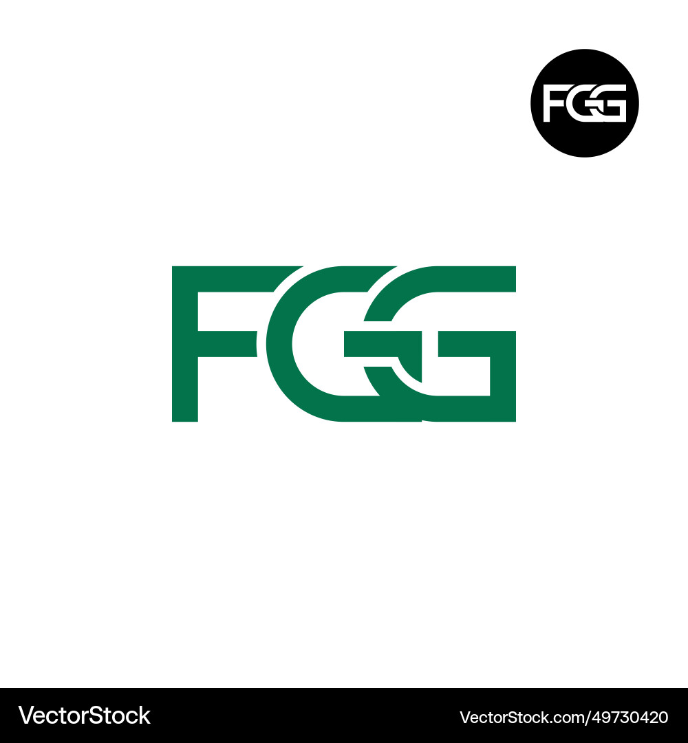 Letter fgg monogram logo design Royalty Free Vector Image
