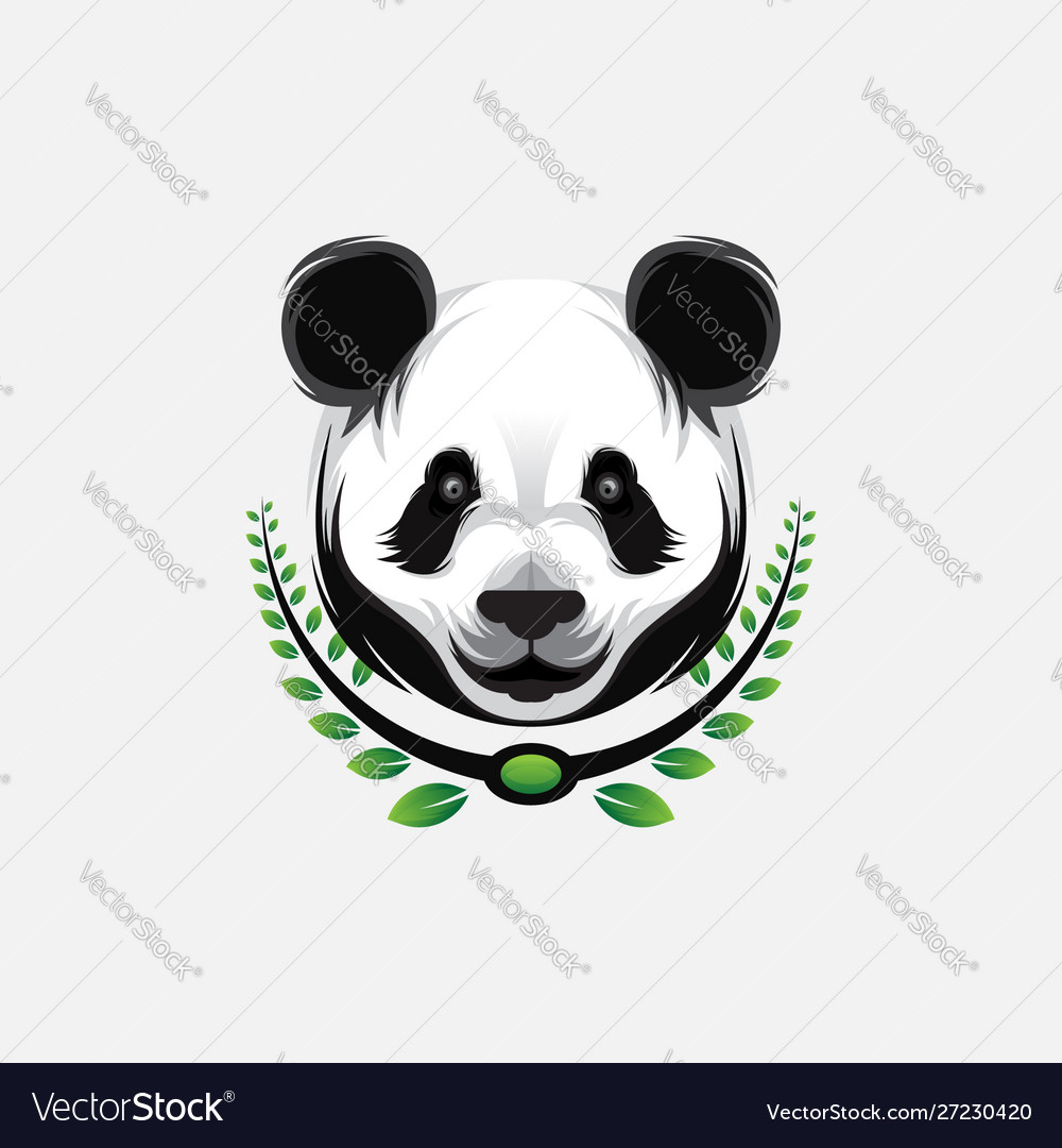 Logo panda design template Royalty Free Vector Image